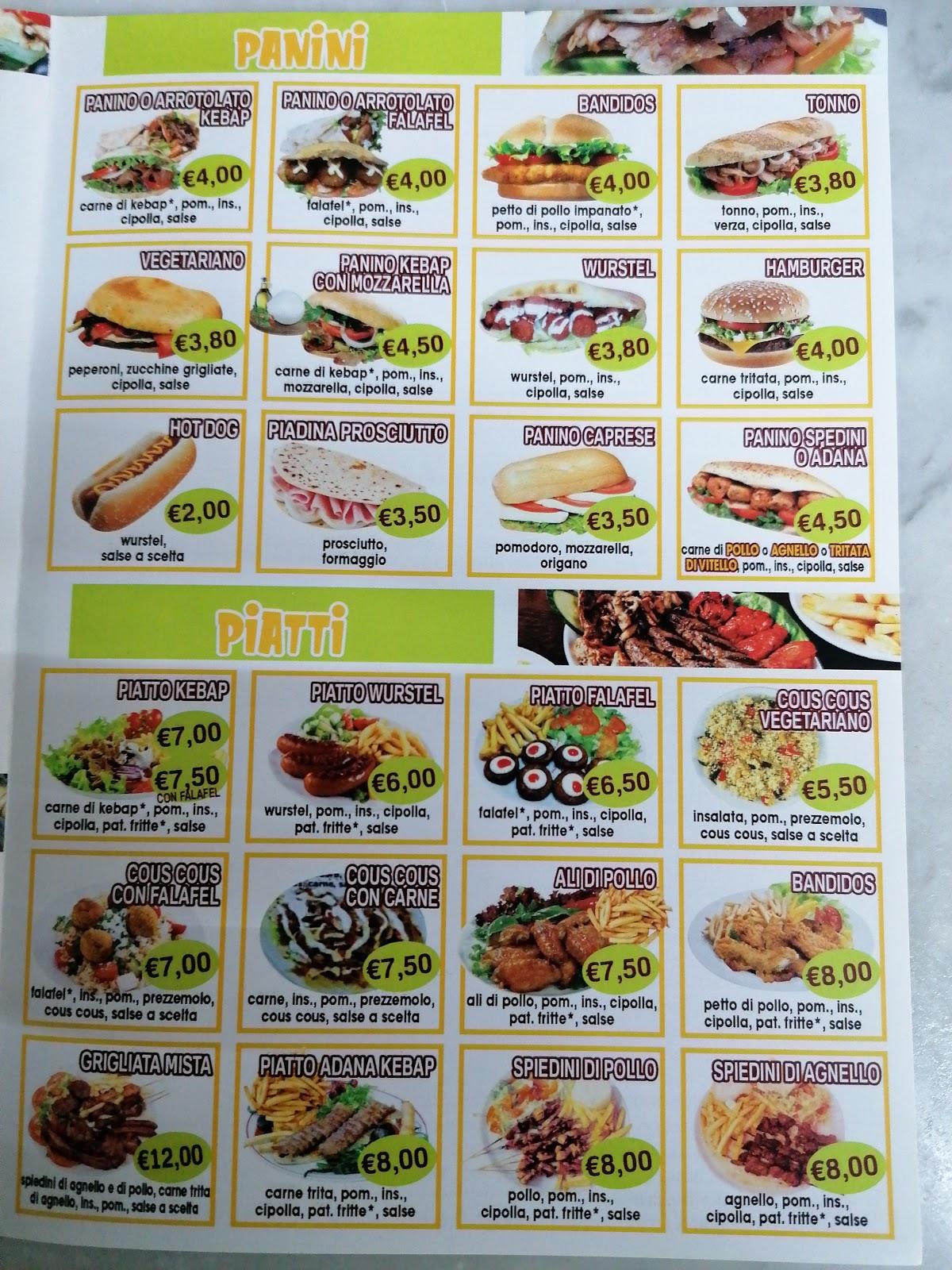 Menu at RAFFAELLO PIZZERIA KEBAP, Turin