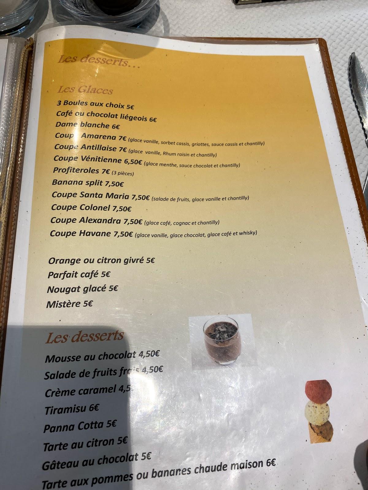 Menu at Pizzeria Santa Maria, Malakoff