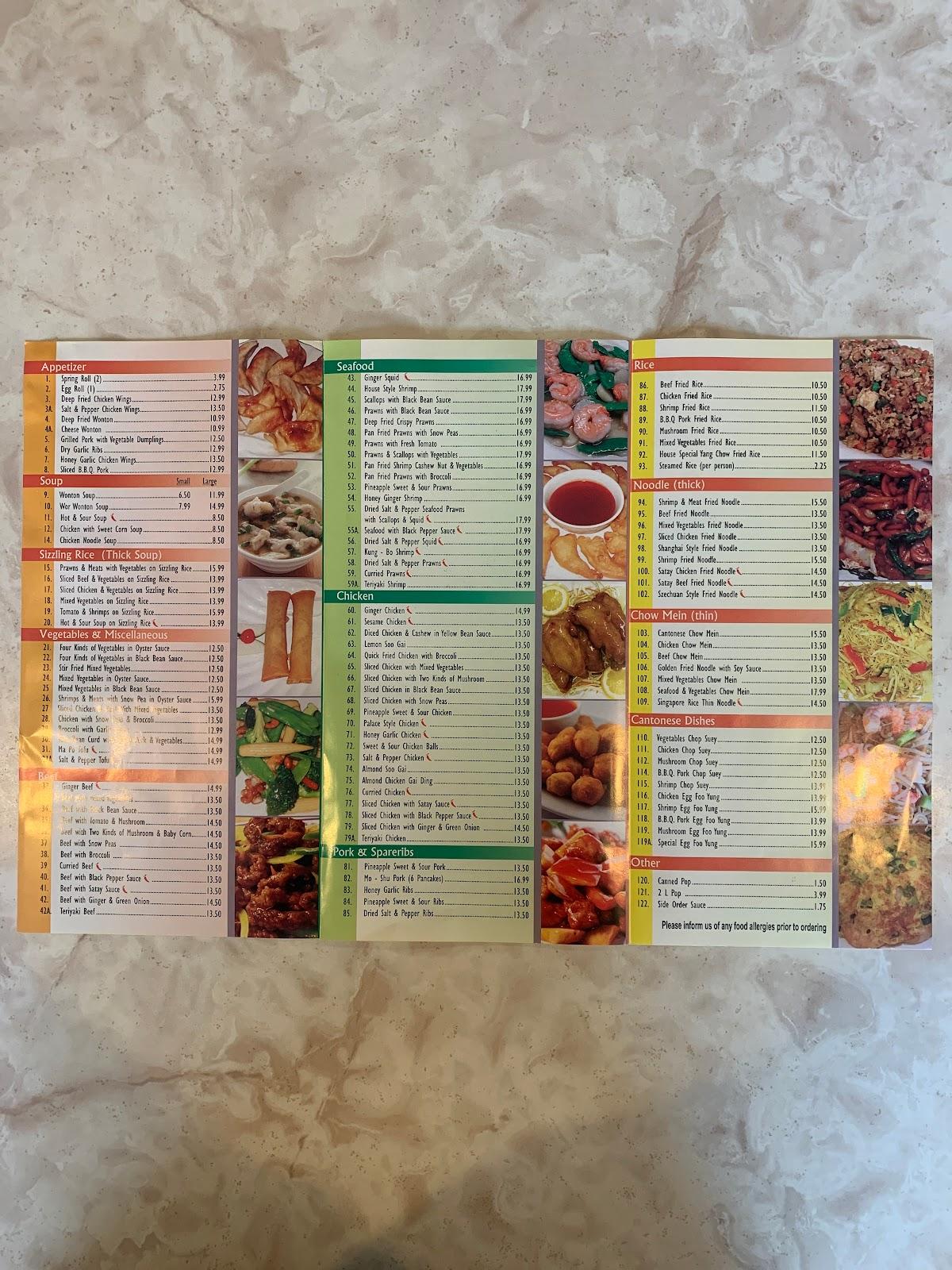 Menu at Starlight Chinese Restaurant, Airdrie