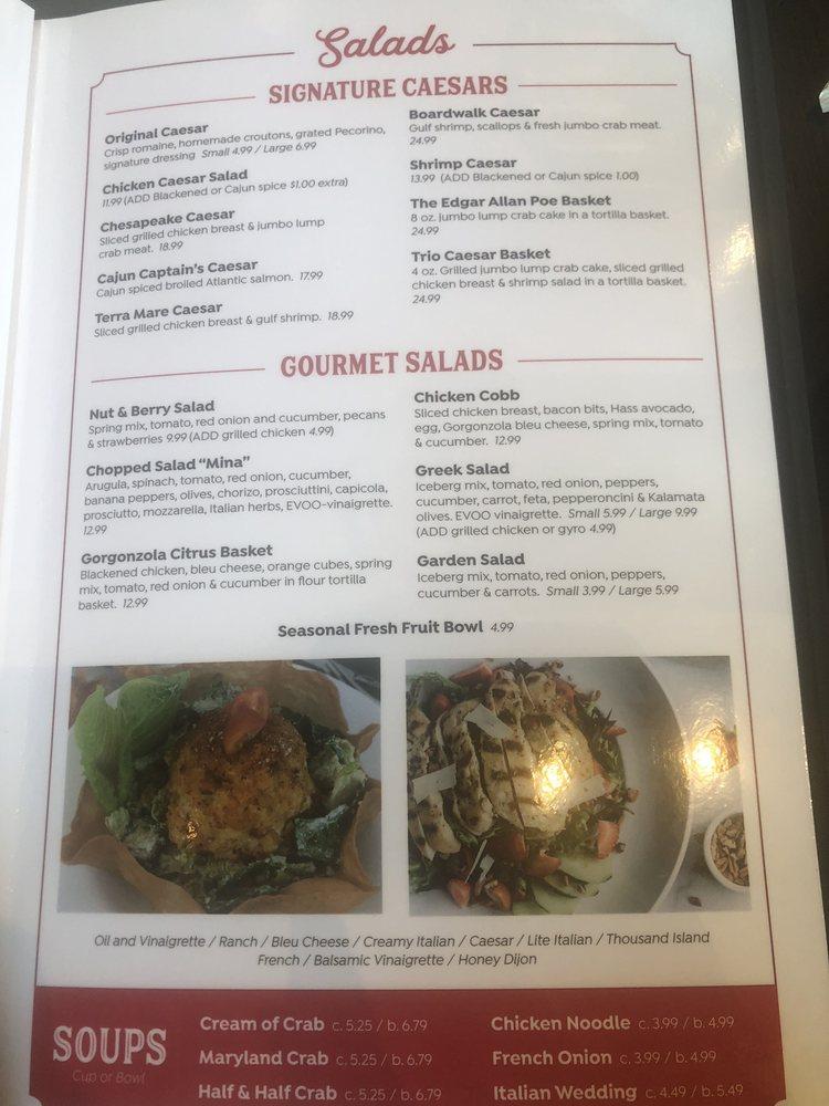Menu at Venetian Italian Eatery restaurant, Edgewood