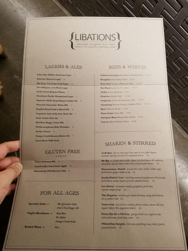 Menu at Carson Kitchen pub & bar, Las Vegas, 124 S 6th St Suite 100
