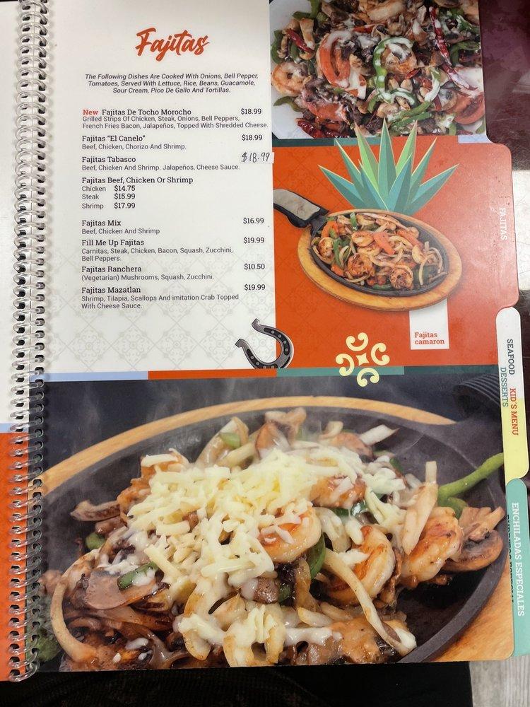 Menu at El Canelo Mexican Restaurant, North Kansas City
