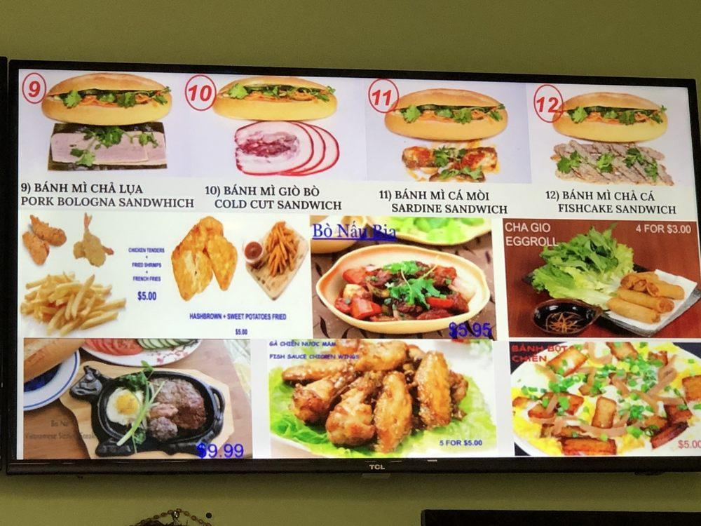 Menu at Khang Vietnamese Sandwich & Cafe, Houston