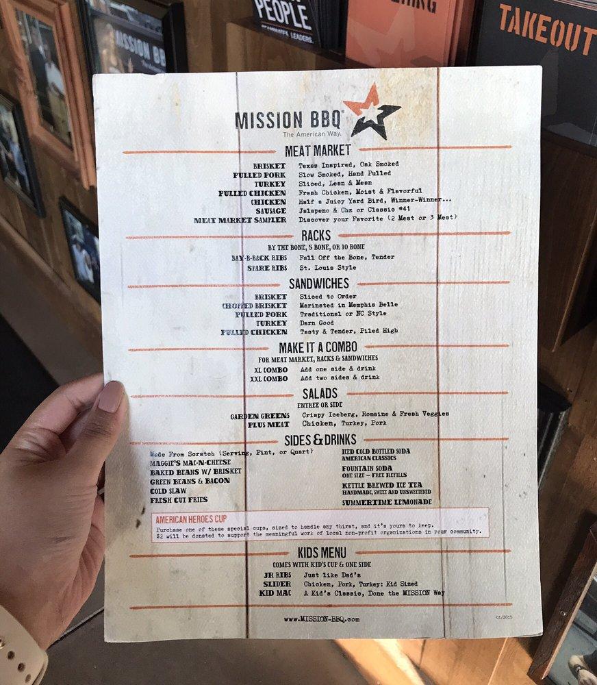 Carta de MISSION BBQ, Chesapeake, N Battlefield Blvd
