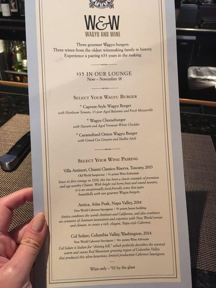 Menu at The Capital Grille pub & bar, Pittsburgh