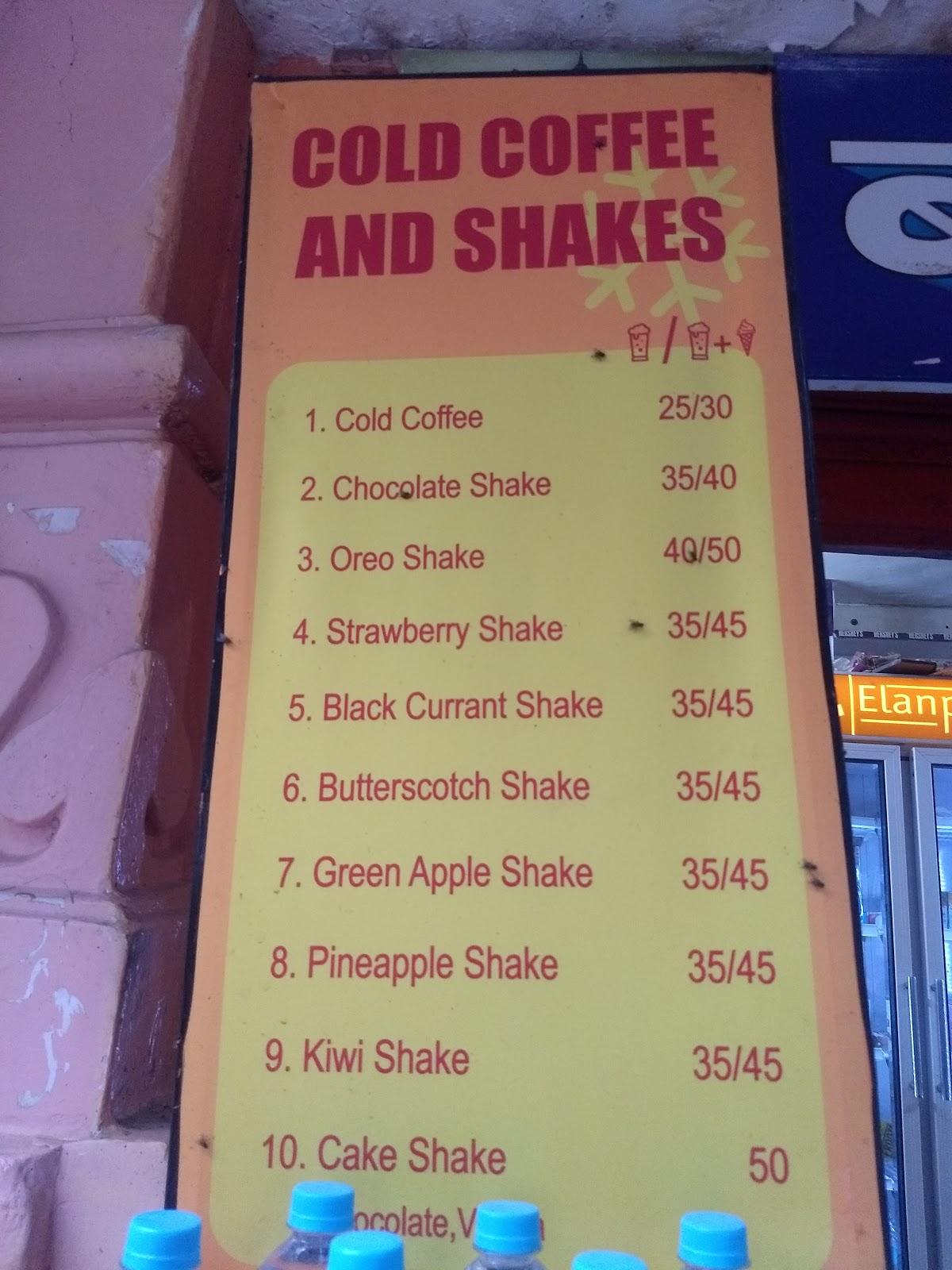 Menu at BABA CORNER, Varanasi