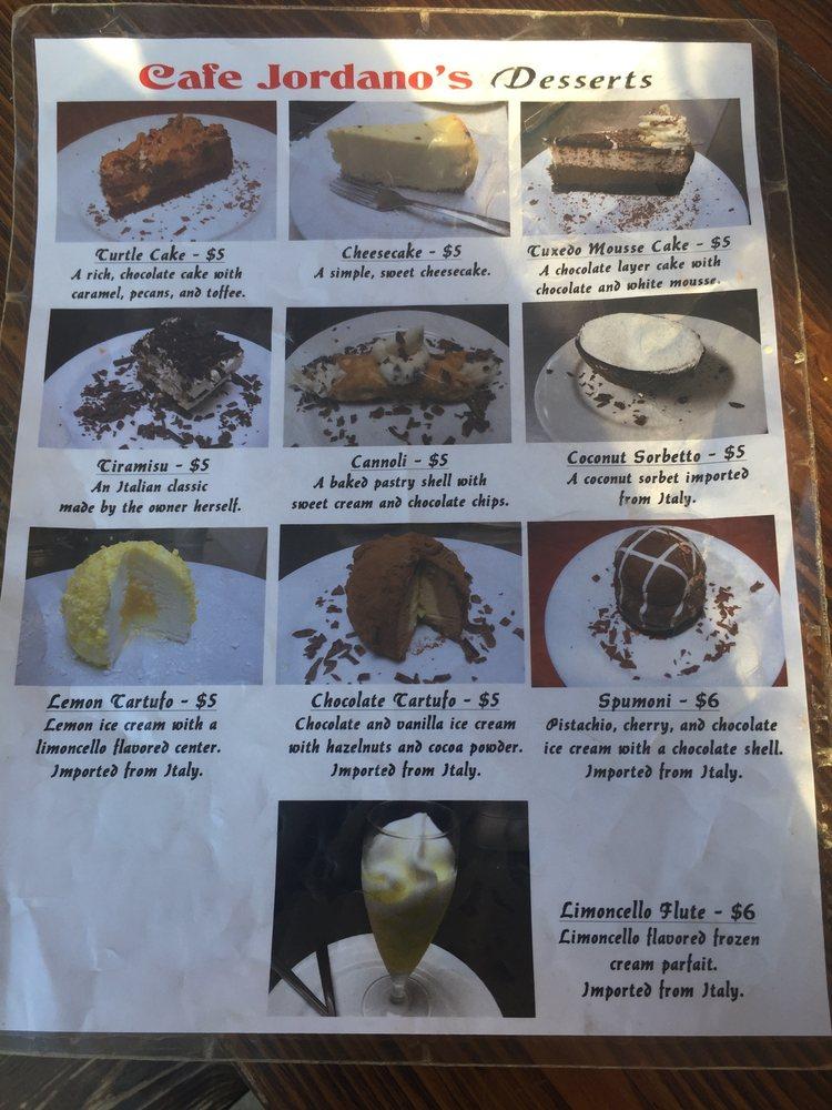 Menu at Cafe Jordano, Lakewood, W Jewell Ave