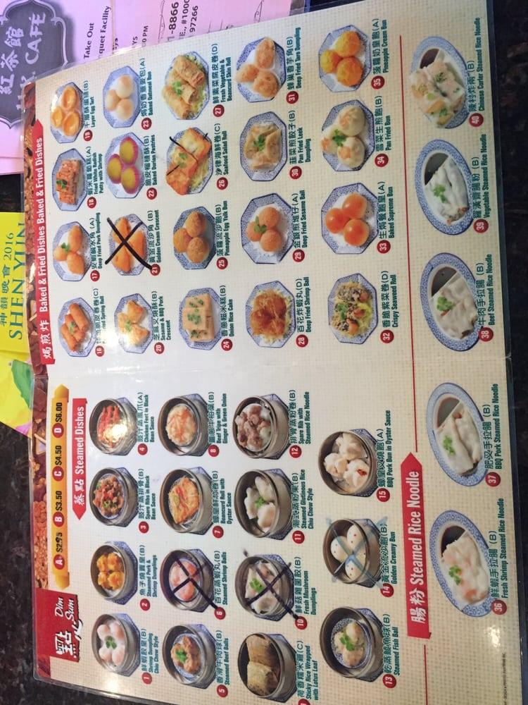 Menu at HK Cafe, Portland