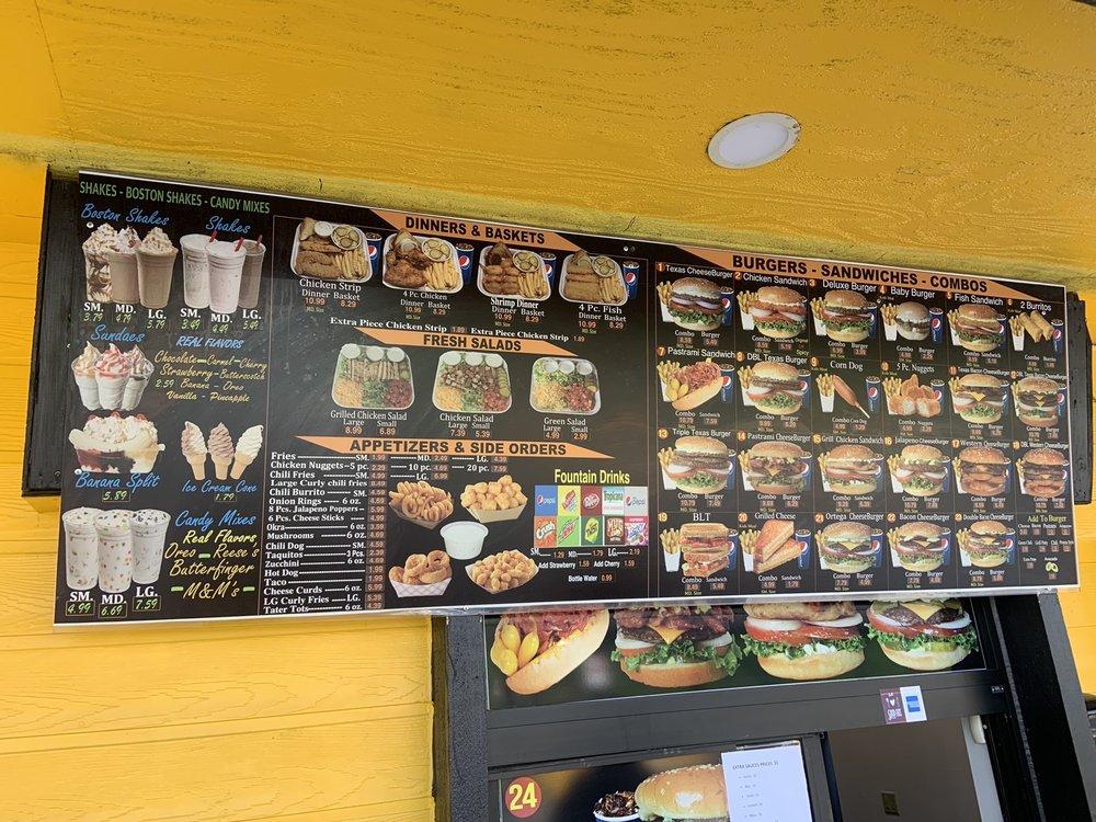 Menu at Buzz's Drive Inn fast food, Goshen