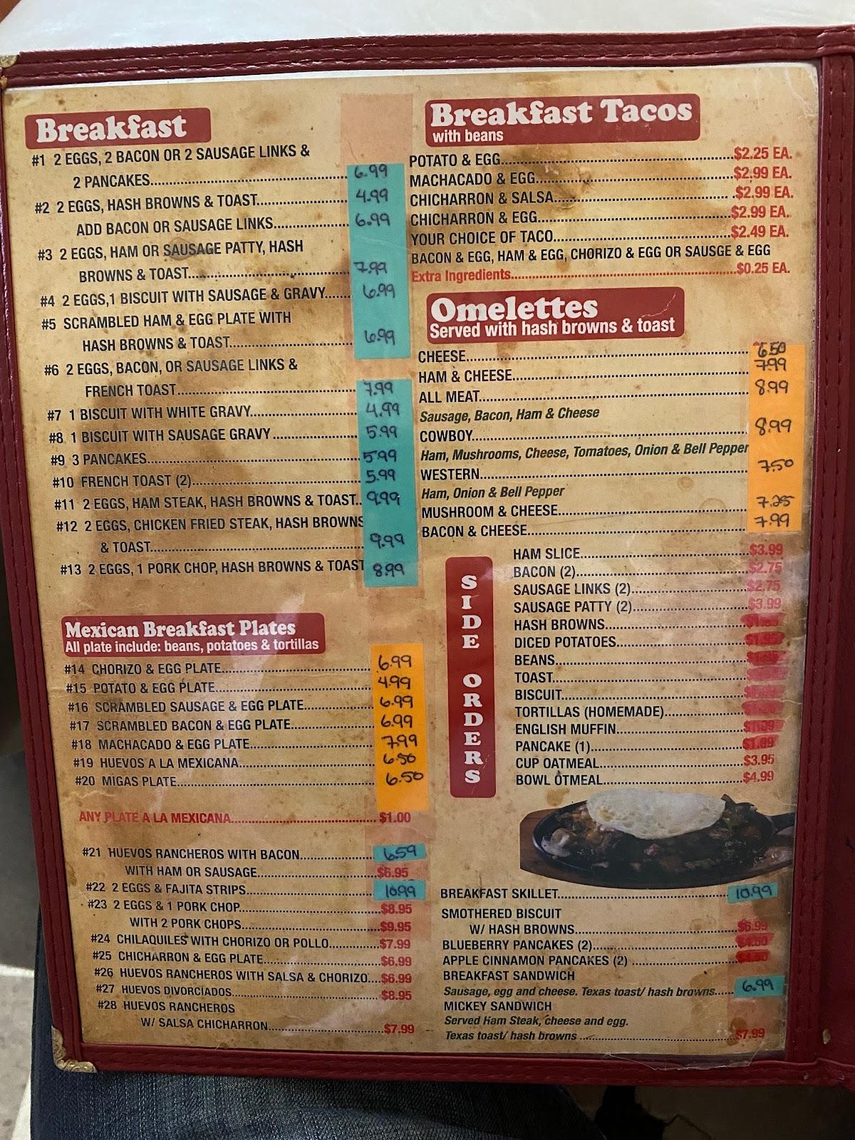 Menu at Don Lupe's Grill restaurant, Mission