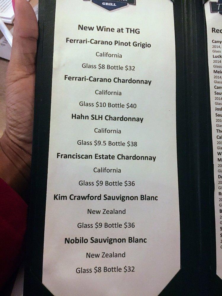 Menu at The Town Hall Grill pub & bar, Chapel Hill