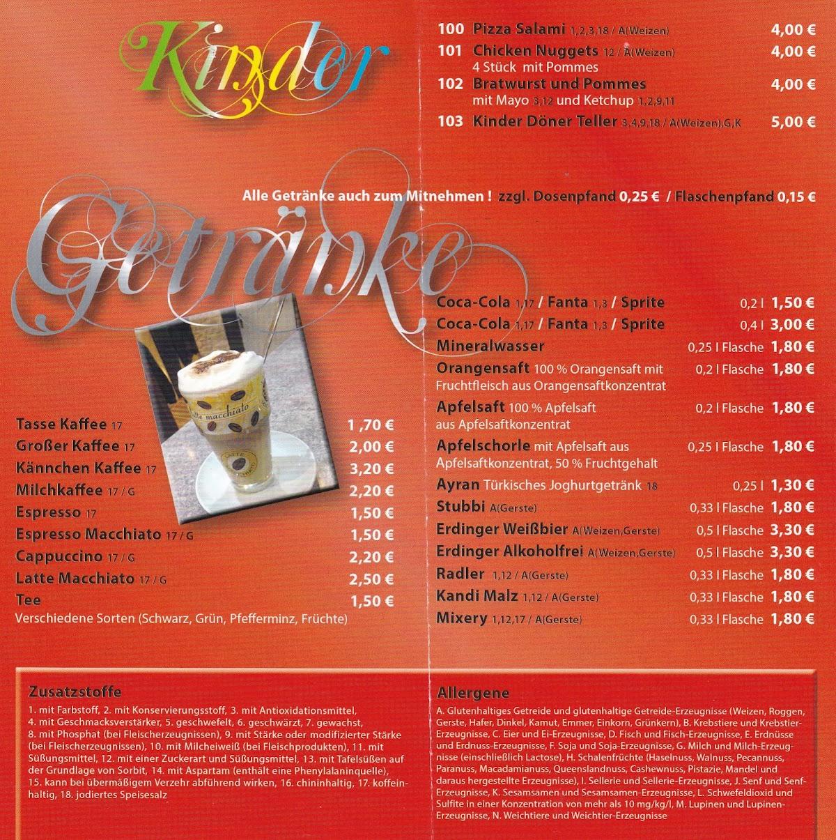 Speisekarte von Edessa Grill Imbiss fast Food, Ulmen