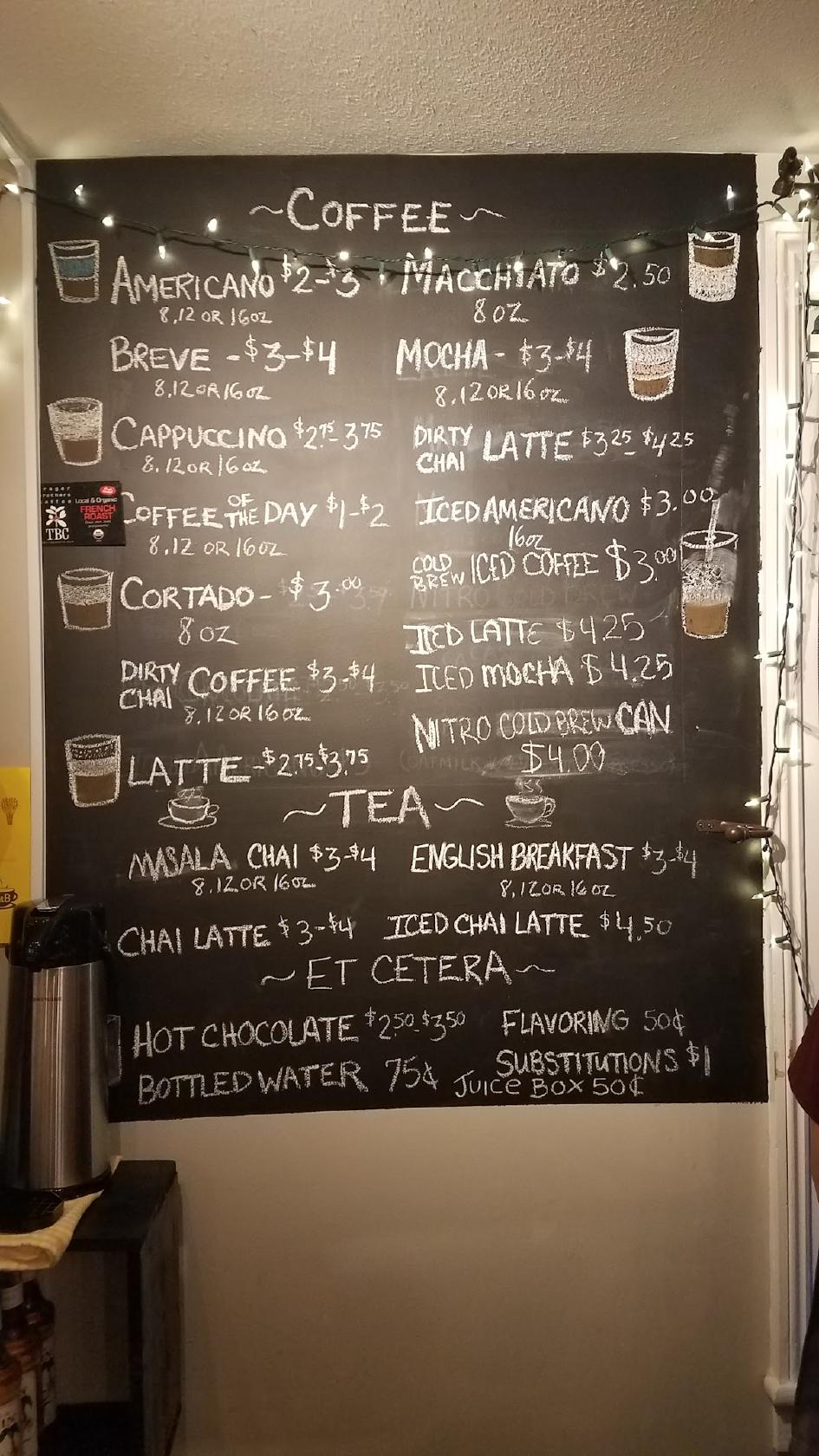 Menu at Ladle and Blade Coffee & Cookshop, Amherst