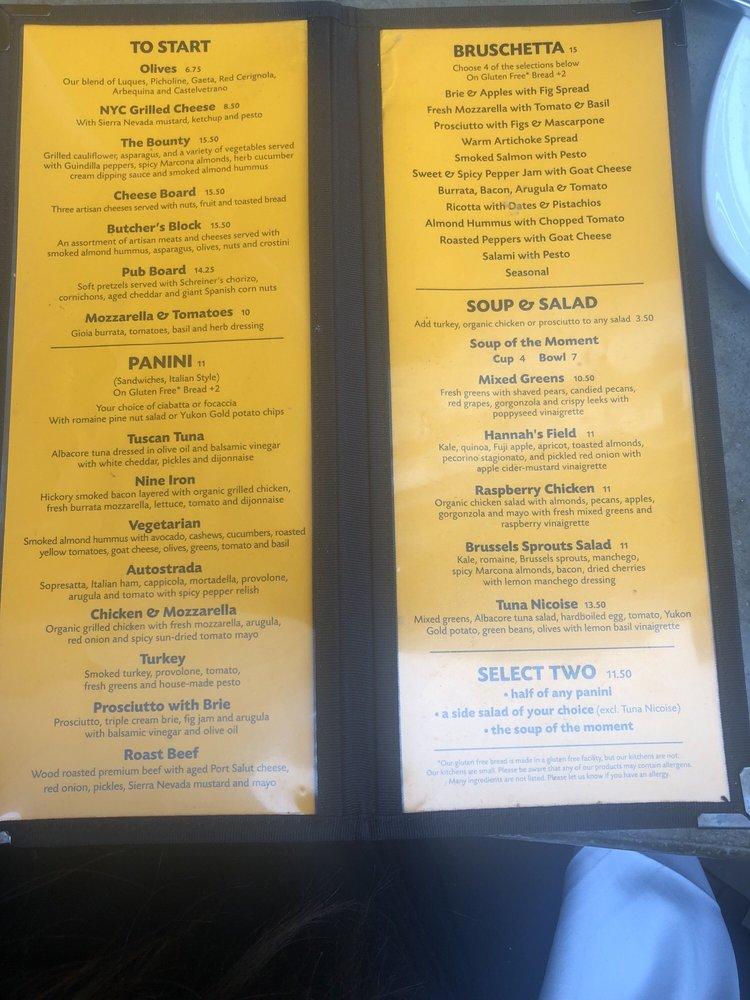 Menu at Postino Kierland pub & bar, Scottsdale, E Greenway Pkwy Ste 185