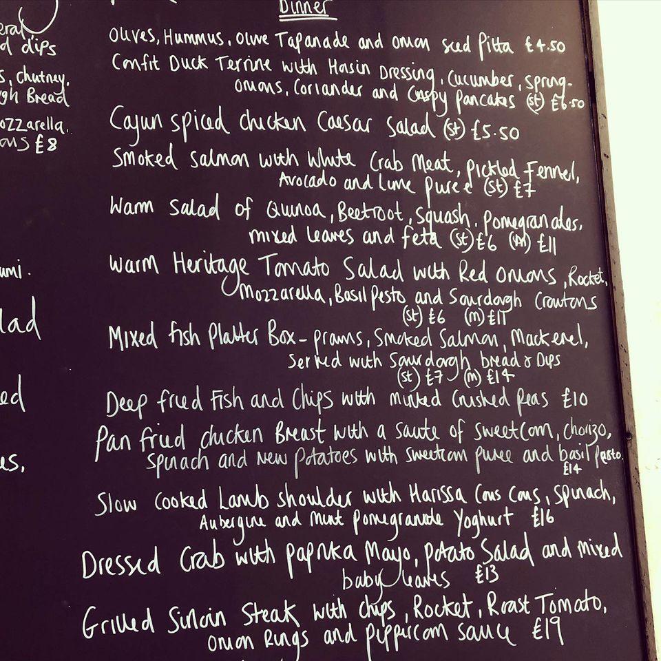 Menu at Regatta Restaurant, Aldeburgh