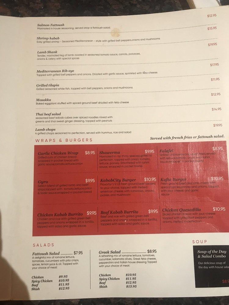 Menu at Zaytoona Resturant restaurant, Hanford