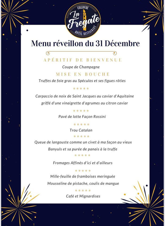 Menu au La Frégate Collioure restaurant, Collioure