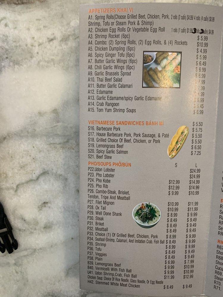Menu at Pho Tastic & Deli restaurant, Corpus Christi