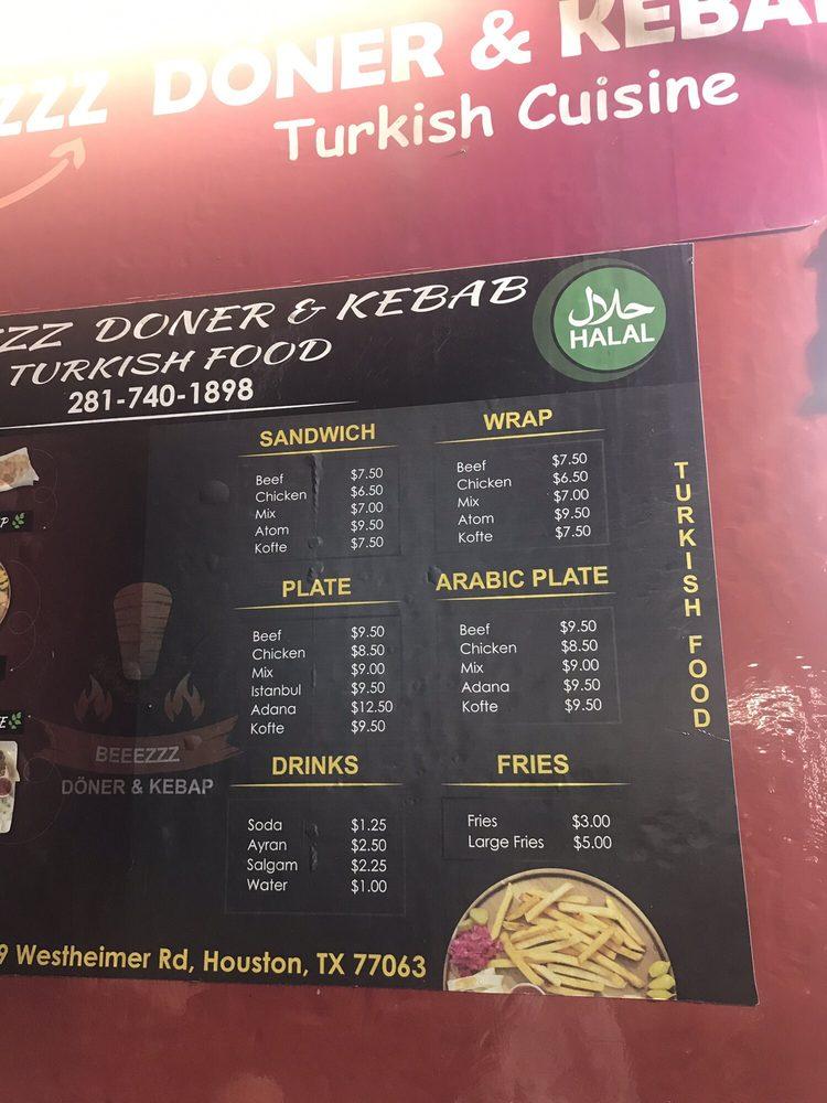 Menu at Istanbul Doner & Kebap (Food Truck) restaurant, Houston ...