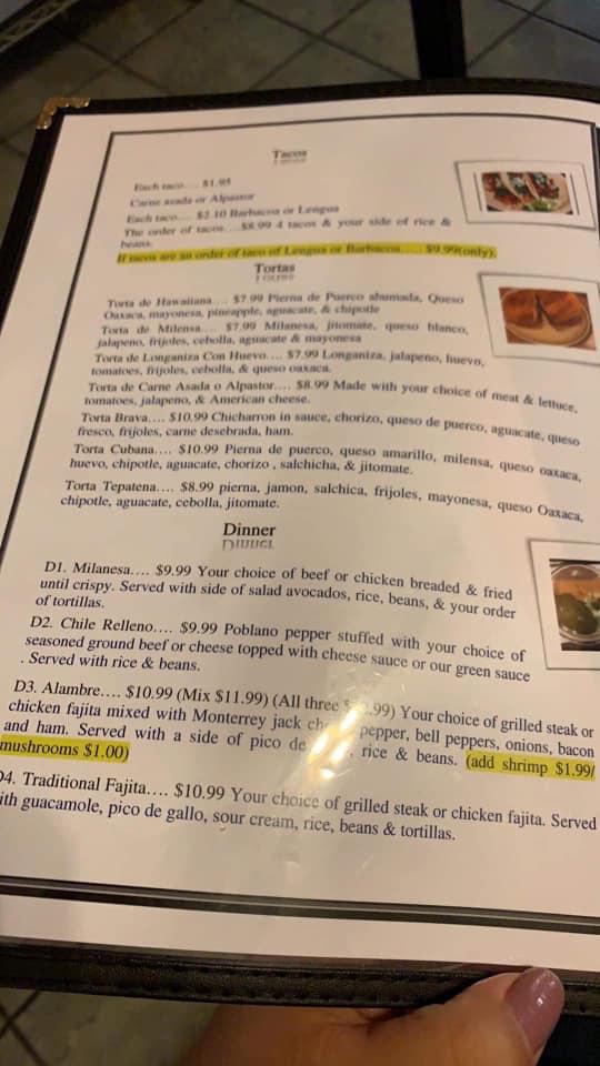 Menu at Little brother restaurant, El Dorado, Junction City Rd