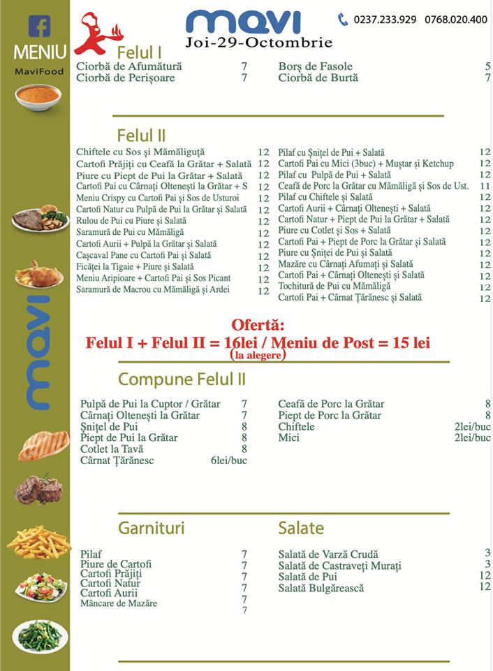 Menu at Mavi Food Focsani, Focșani