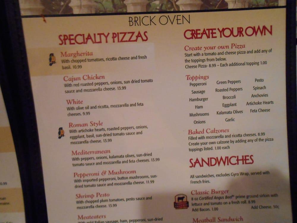 Menu at Papagallos Restaurant, Keene