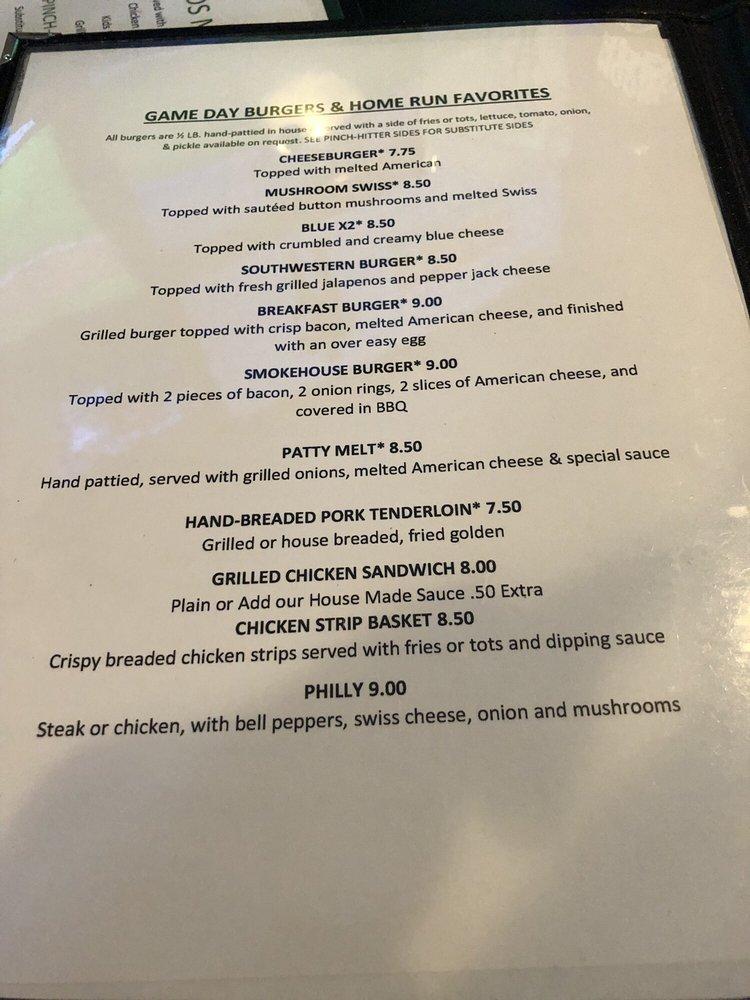 Menu at 3rd Base Bar and Grill, Council Bluffs