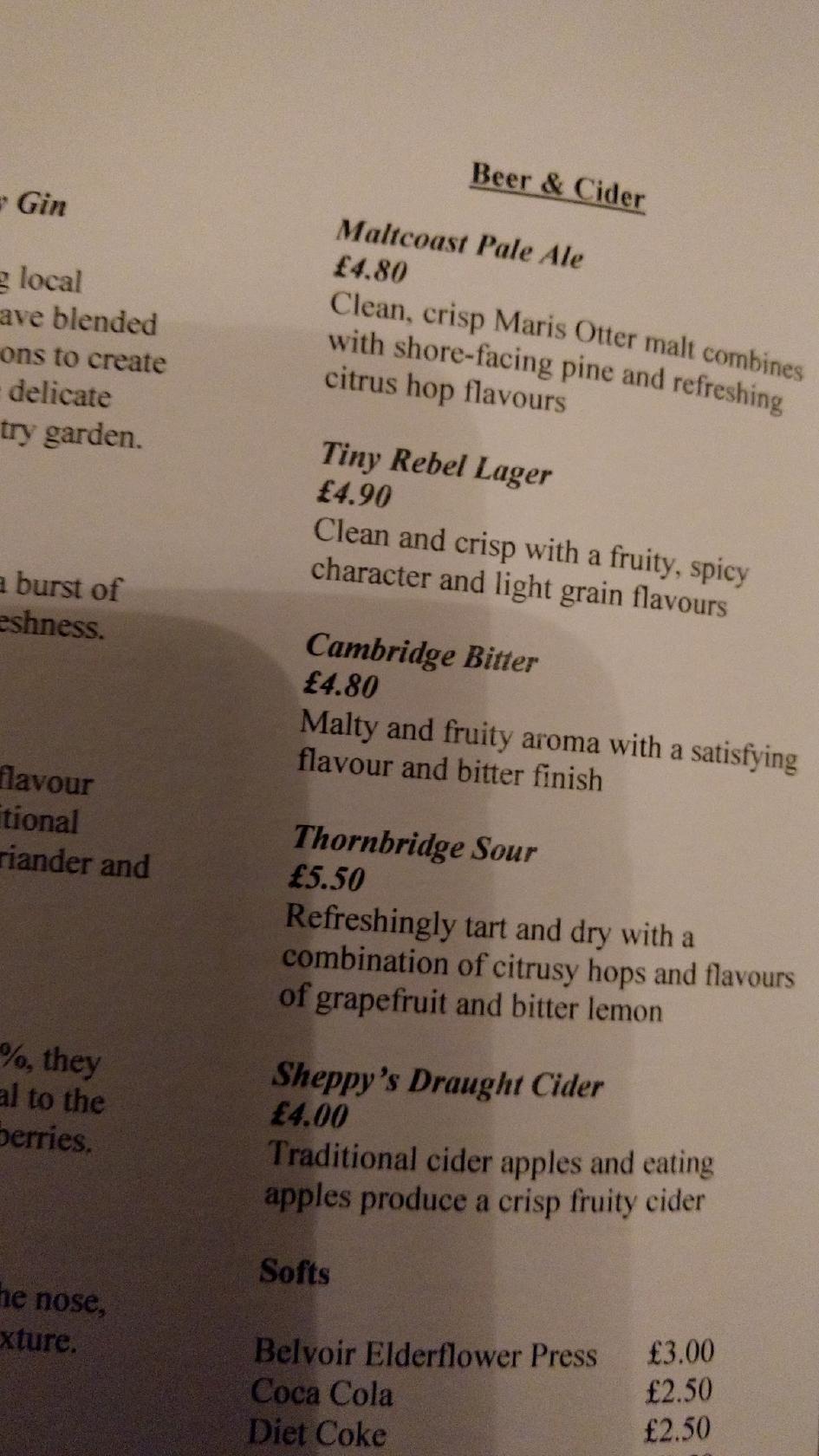 Menu at Restaurant Twenty Two, Cambridge