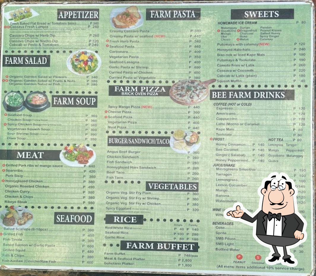 Bohol Bee Farm, Dauis - Restaurant menu, prices and reviews