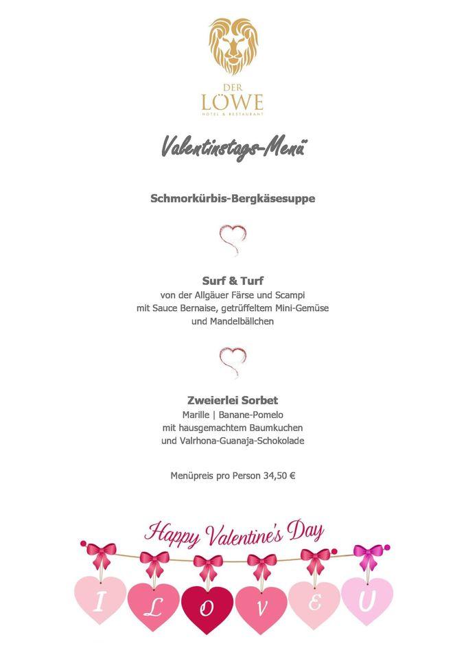 Speisekarte von Der Löwe restaurant, Burgberg im Allgäu