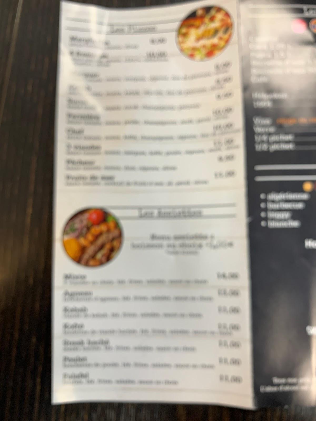 Menu au Le Poincaré restaurant, Sète