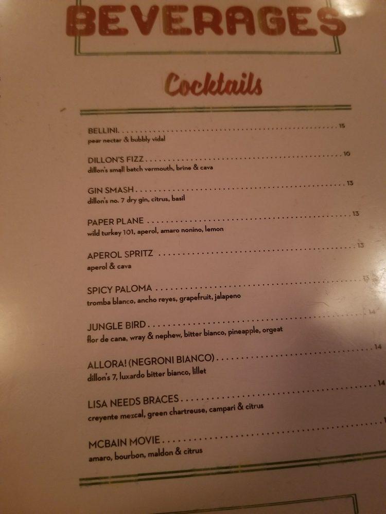 Menu at Superpoint pub & bar, Toronto