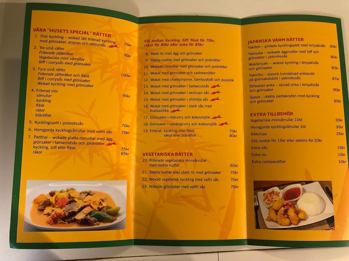 Menu at Sushi-THAI Take Away restaurant, Katrineholm