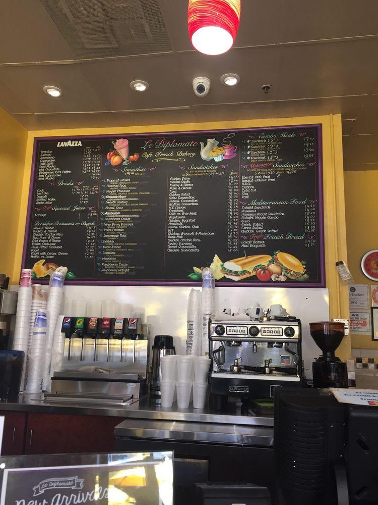 Menu at Le Diplomate Bakery Cafe, Irvine