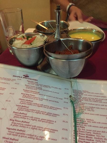Menu at Shapla Indian Restaurant, London, 37 High St