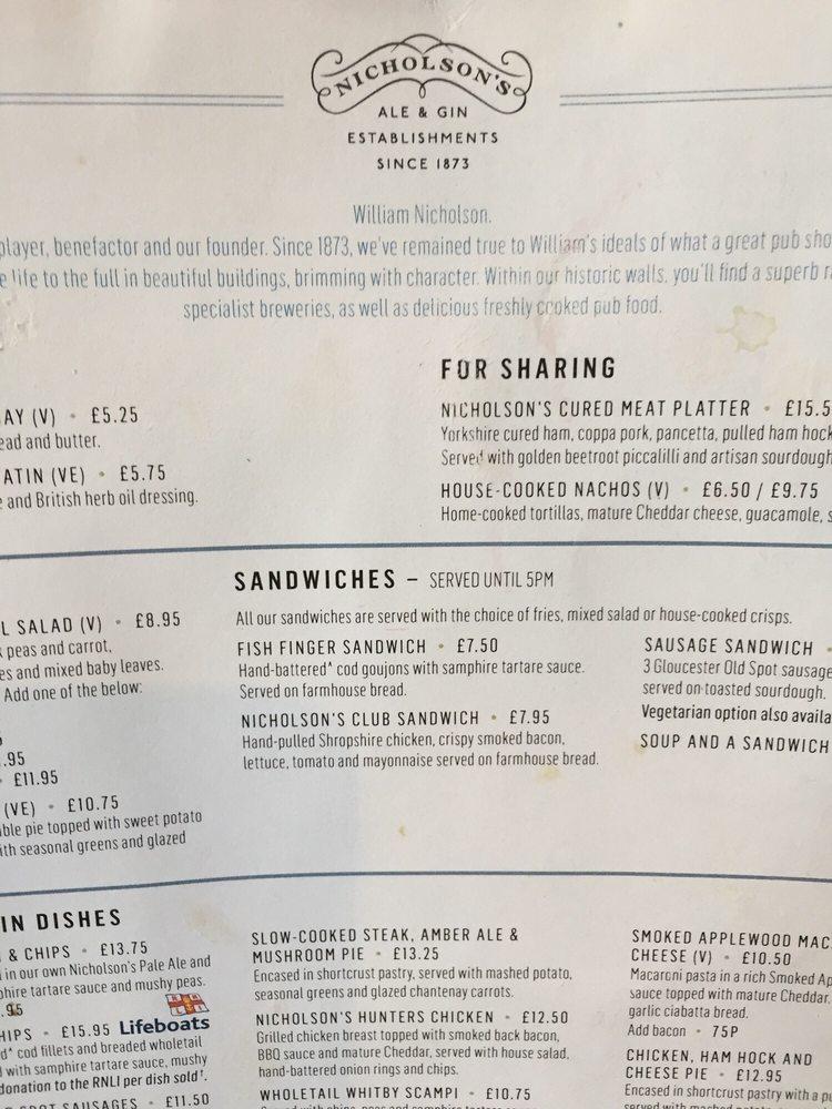 Menu at The Horniman at Hays pub & bar, London