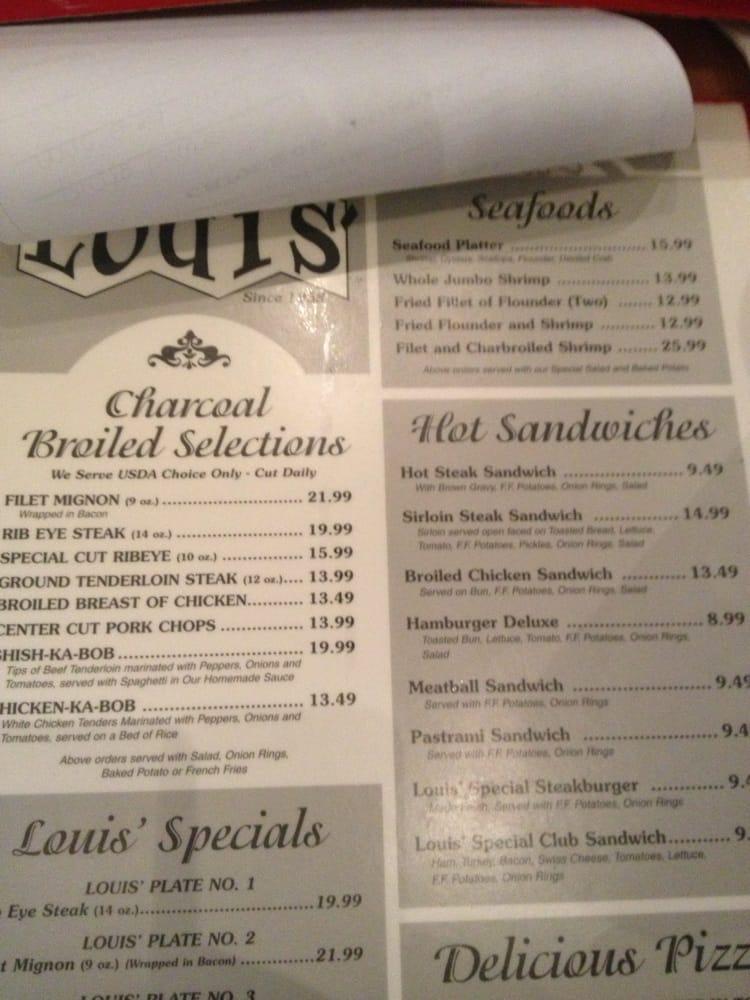 Carta de The Original Louis Drive in Restaurant, Knoxville