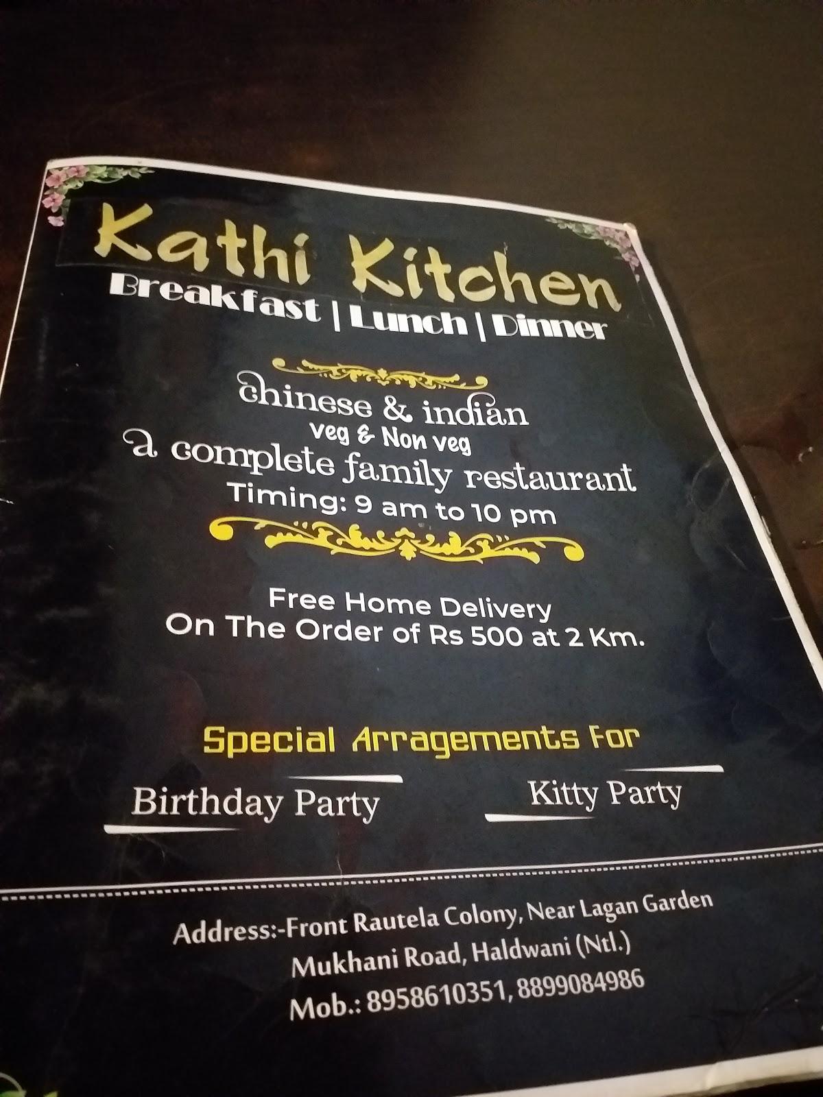 Menu at Kathi Kitchen, Haldwani, 6G7H+W9P