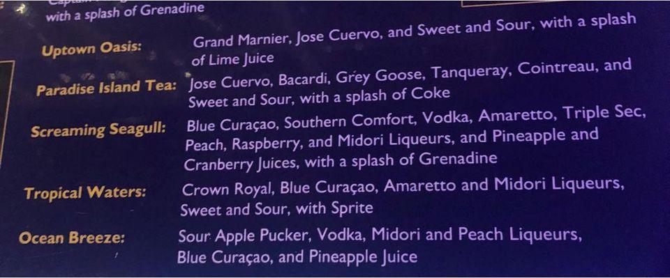 Menu at 316 Oyster Bar, Fayetteville