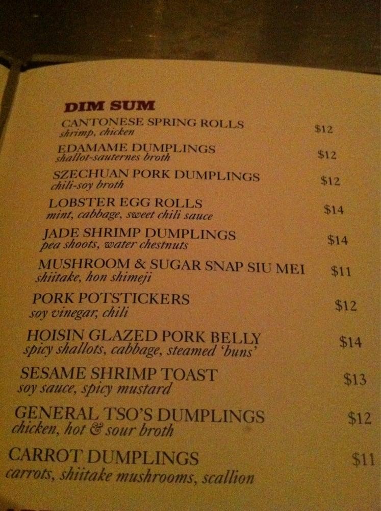 Menu at Buddakan pub & bar, New York City