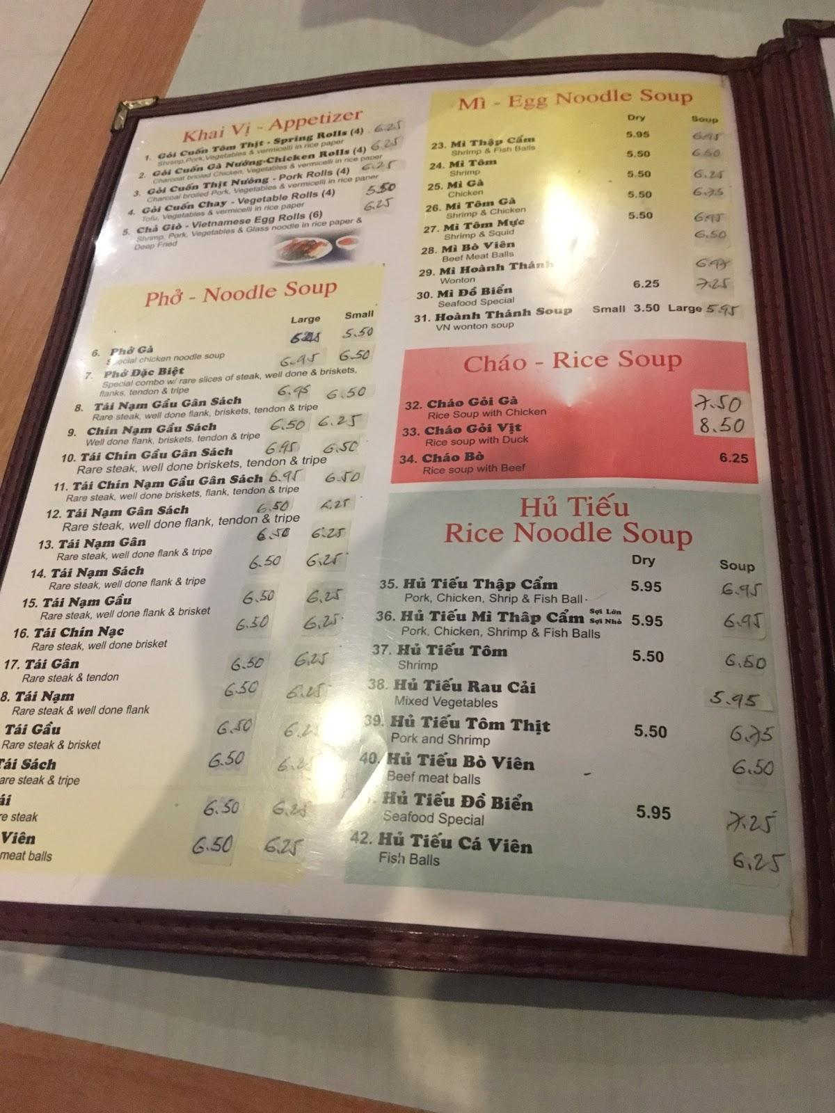 Menu at Cuu Long Quan restaurant, Houston, Broadway St #3063
