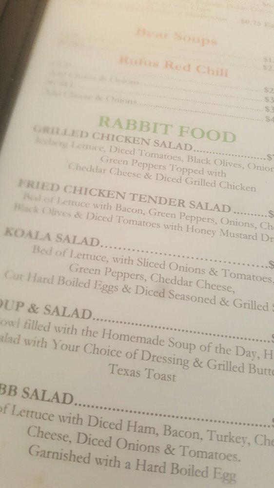 Menu at Hungry Bear restaurant, Woodland Park