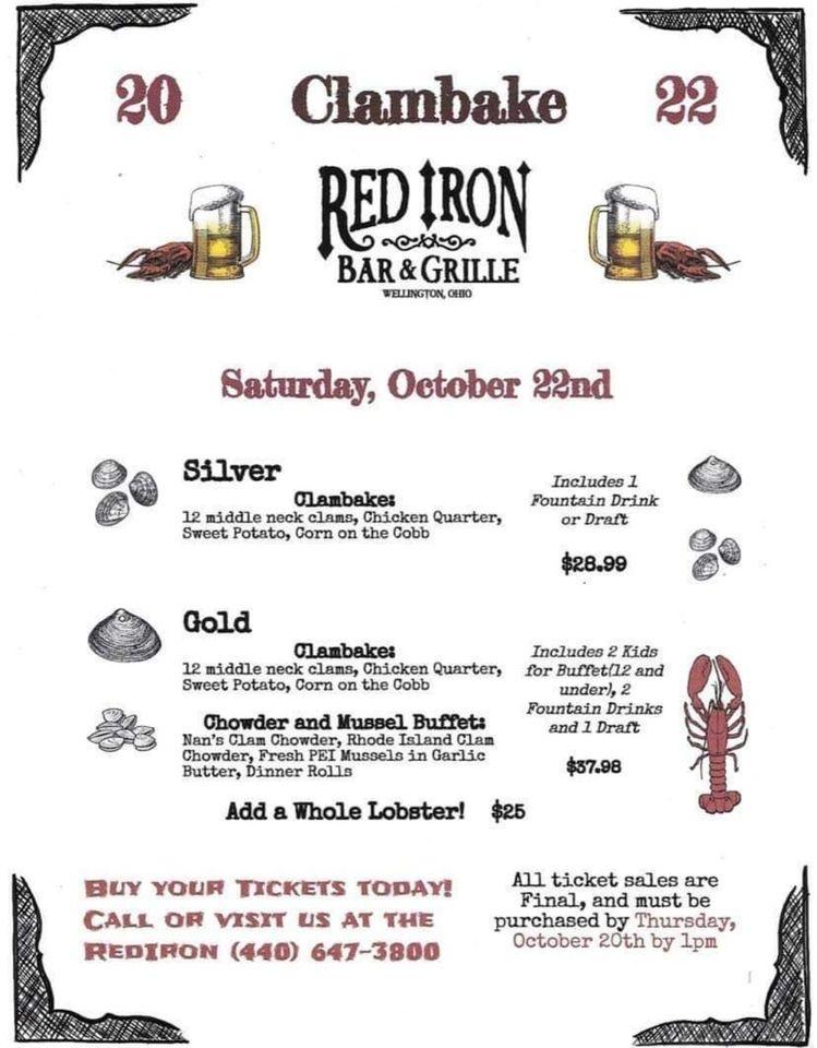 Menu at Red Iron Bar & Grille, Wellington