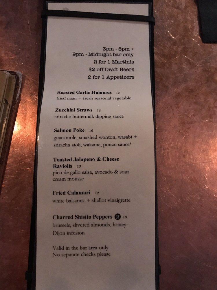 Menu at Blue River Bistro pub & bar, Breckenridge