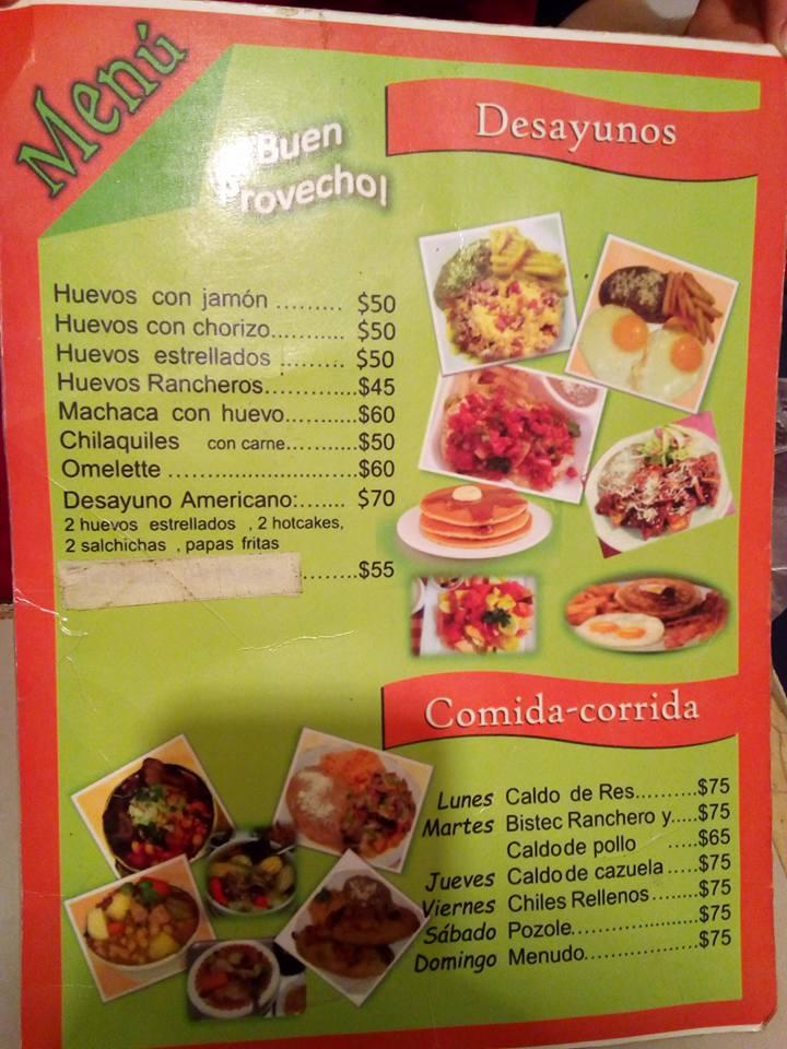 Carta del restaurante Cocina La Rivera, Mexicali