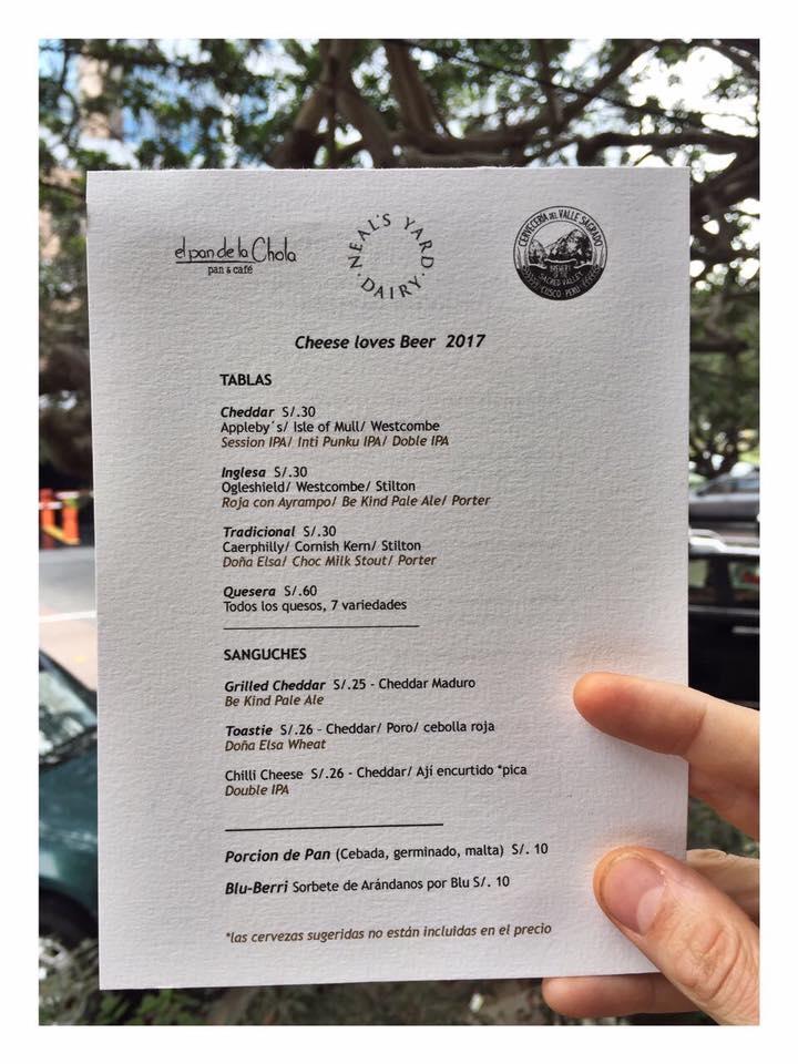 Carta del restaurante El Pan del La Chola Pizza, Miraflores, La Mar 918