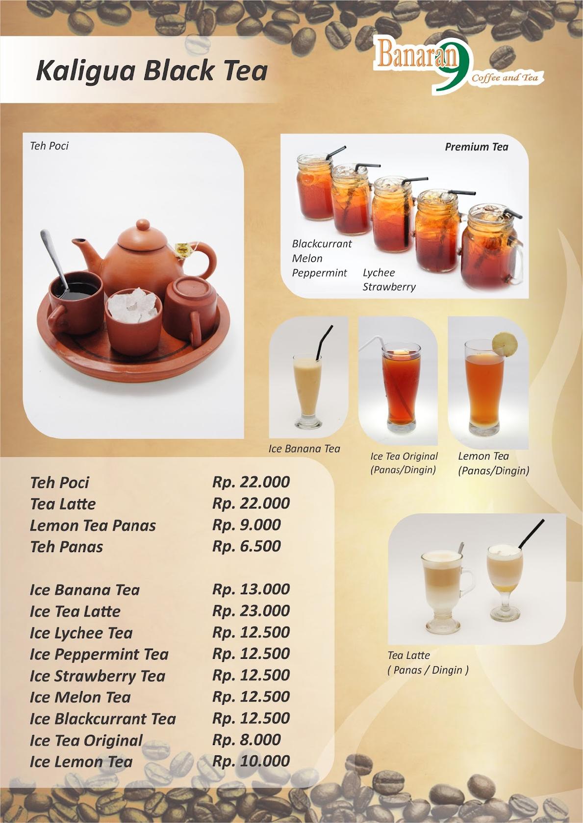 Menu at Kampoeng Kopi Banaran cafe, Bawen