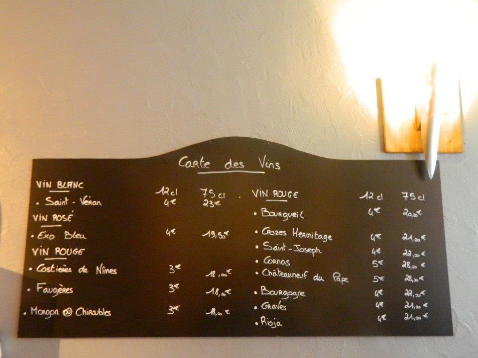 Menu at La PATTE NOIRE restaurant, Lyon