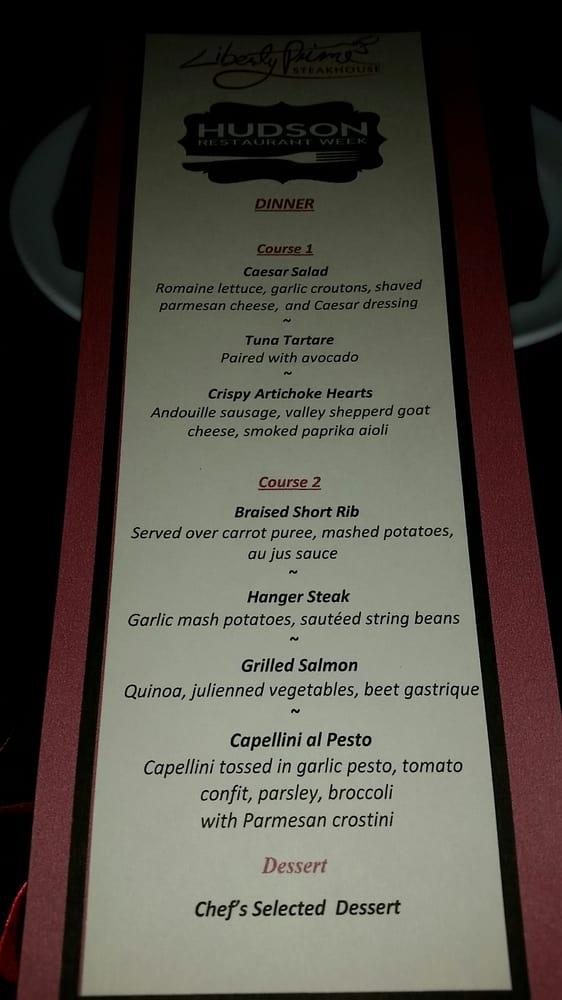 Menu at Liberty Bar, Jersey City