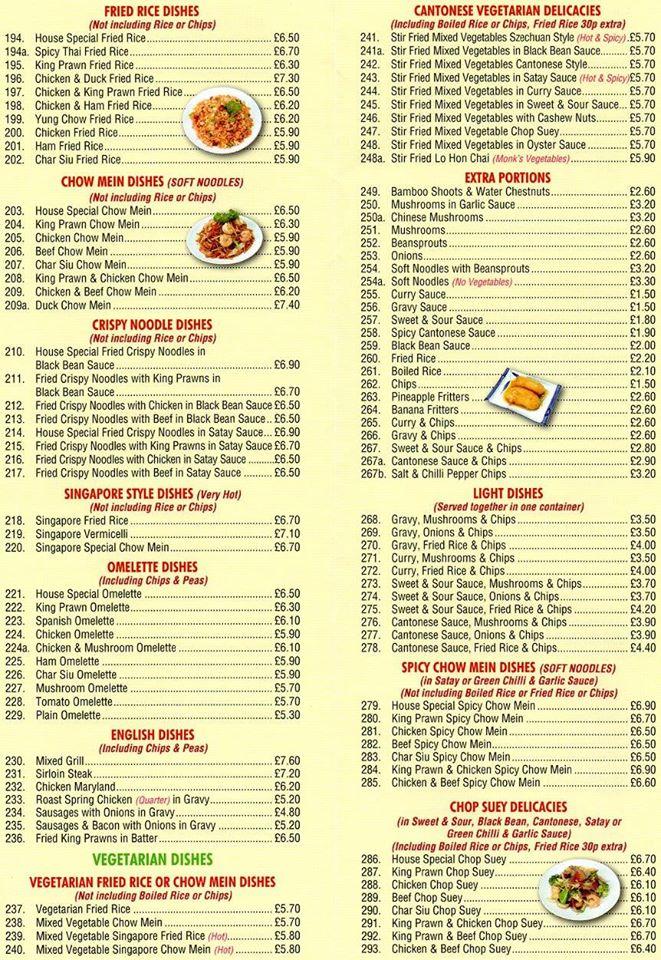 Menu at Dragon Pearl cottage Chinese take away restaurant, Newcastle ...
